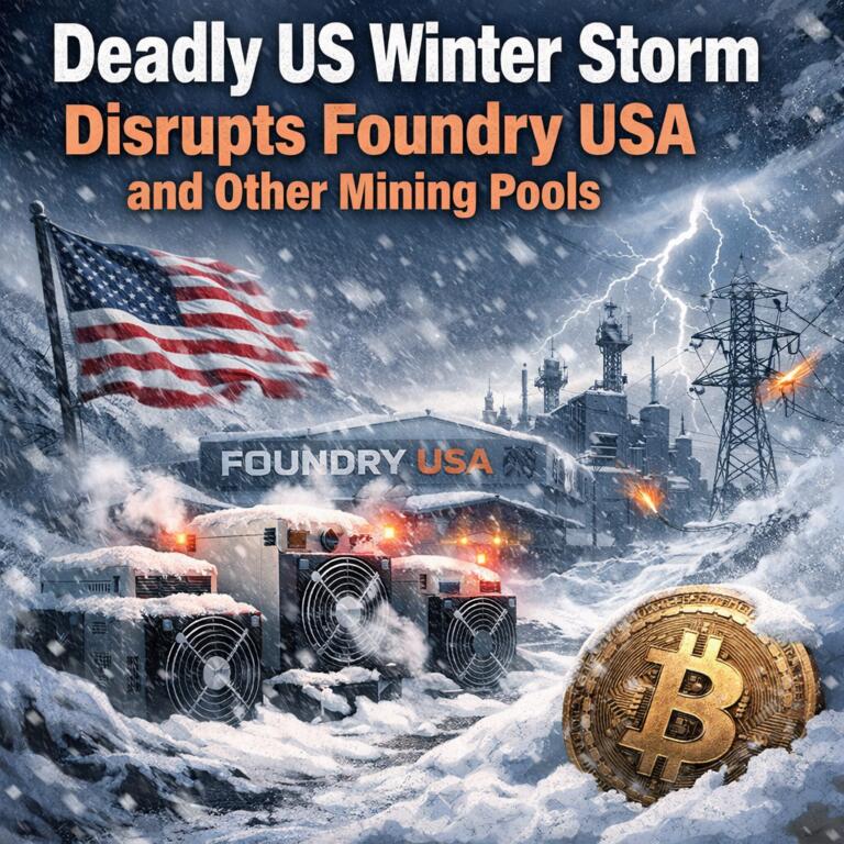 Deadly US Winter Storm Disrupts Foundry USA and Other Mining Pools