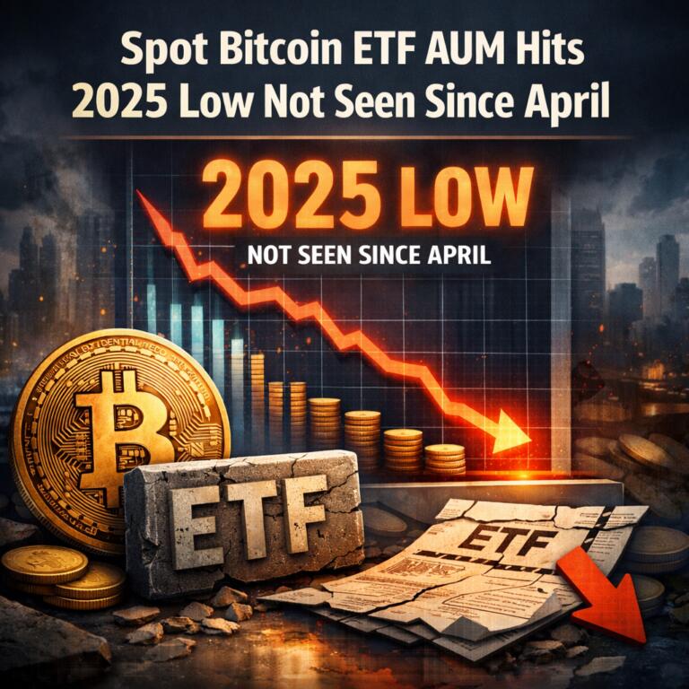 Spot Bitcoin ETF AUM Hits 2025 Low Not Seen Since April