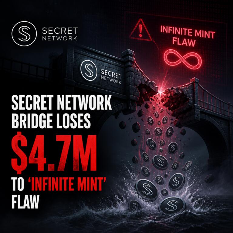 Secret Network Bridge Loses $4.7M to ‘Infinite Mint’ Flaw